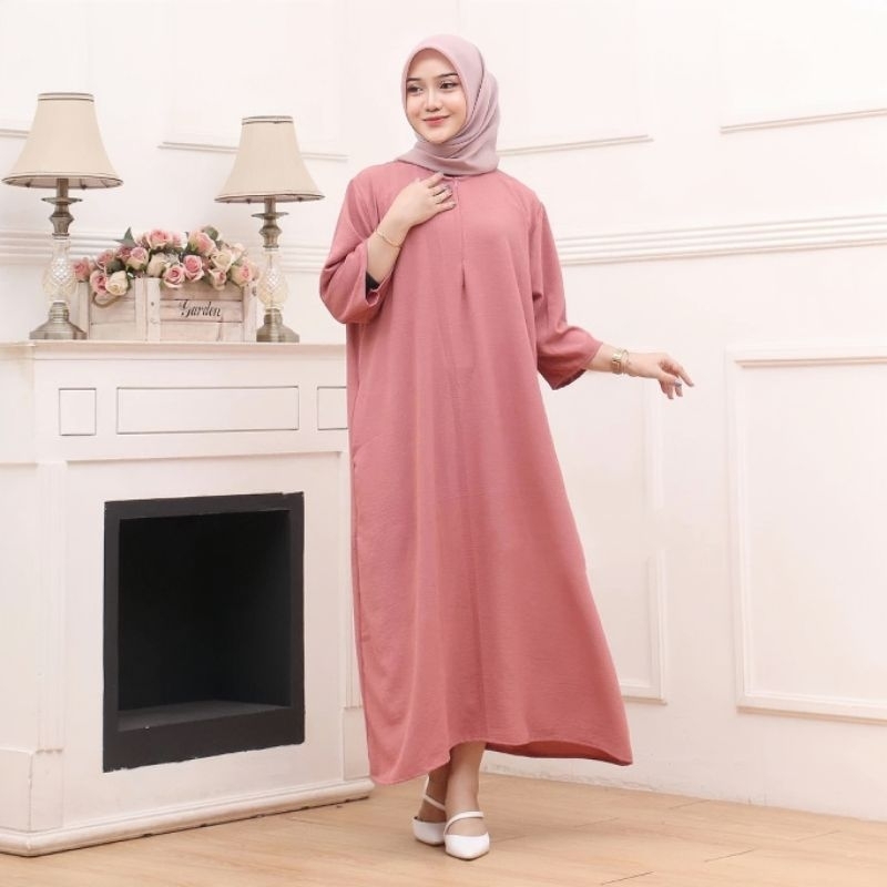 Jual DASTER GAMIS CRINKLE LENGAN 3/4/DASTER DRESS CRINKLE/DRESS CRINKLE ...