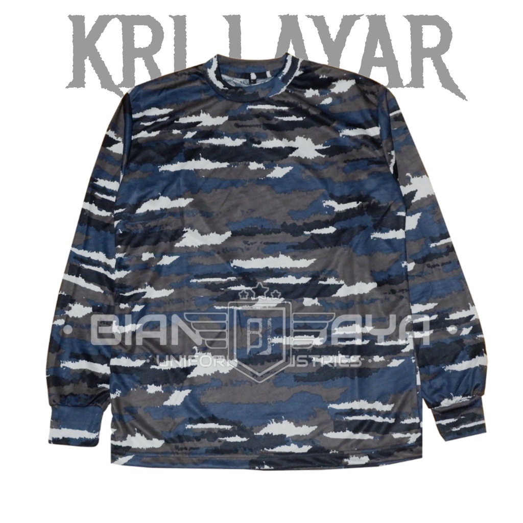 Jual Kaos Loreng Kri Layar Baju Kaos loreng lengan Panjang TNI Kri Layar bahan dryfit | Shopee ...