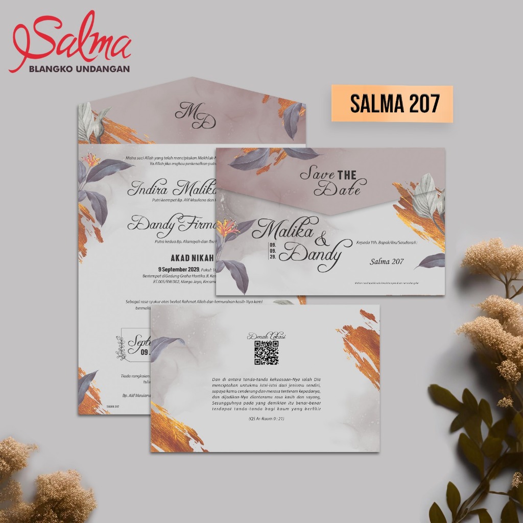 Jual Blangko Undangan Salma 207 | Blangko Undangan | Undangan Murah | Kertas Undangan Kosong ...