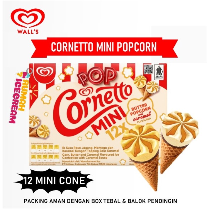 Jual Es Krim Wall's Cornetto Mini Pop Corn | Shopee Indonesia