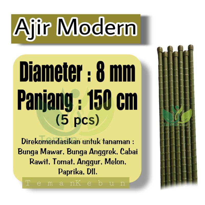 Jual AJIR MODERN 8 X 150 cm 5 BATANG TURUS LANJARAN RAMBATAN TANAMAN ...