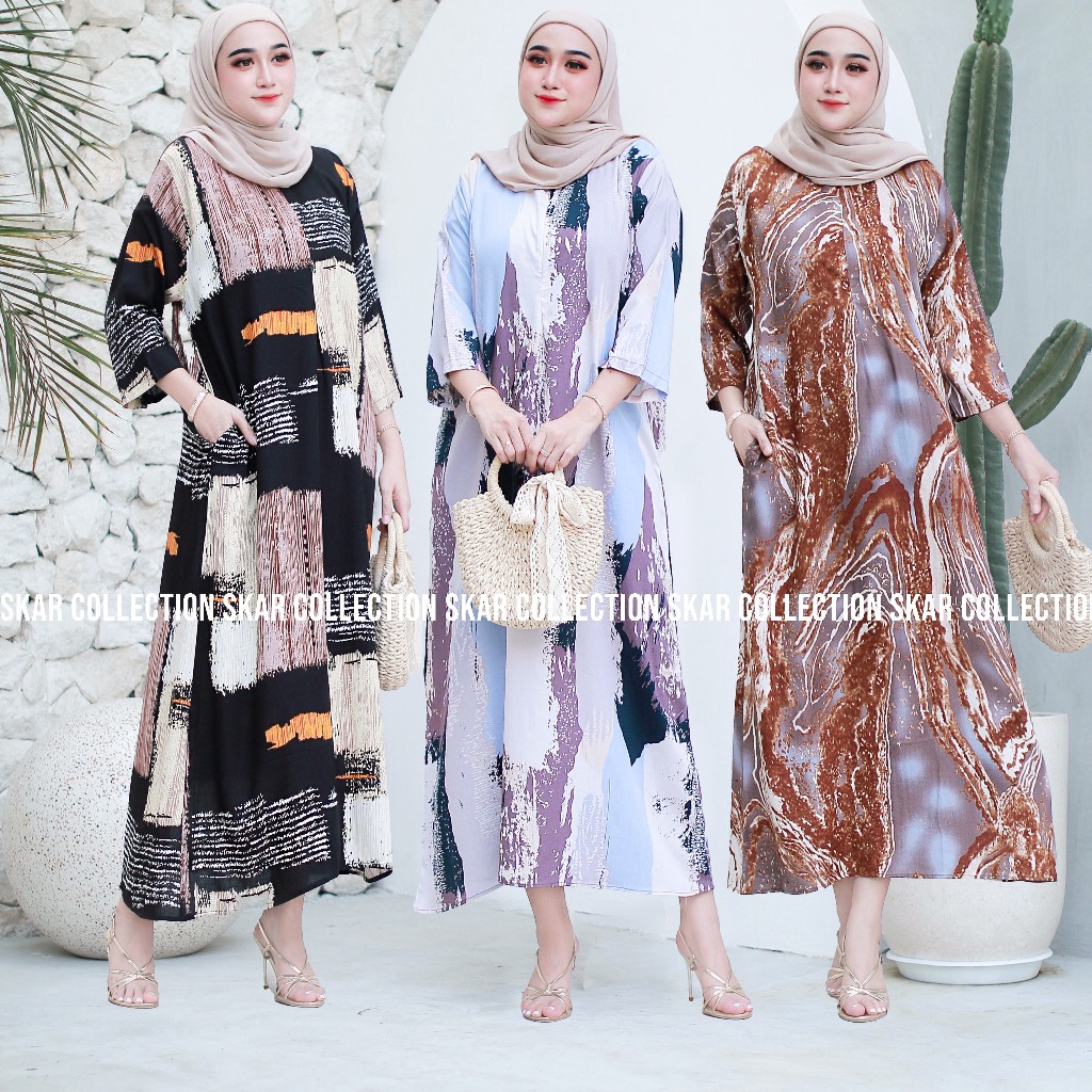 Jual daster gamis lengan panjang daster rayon panjang daster busui ...