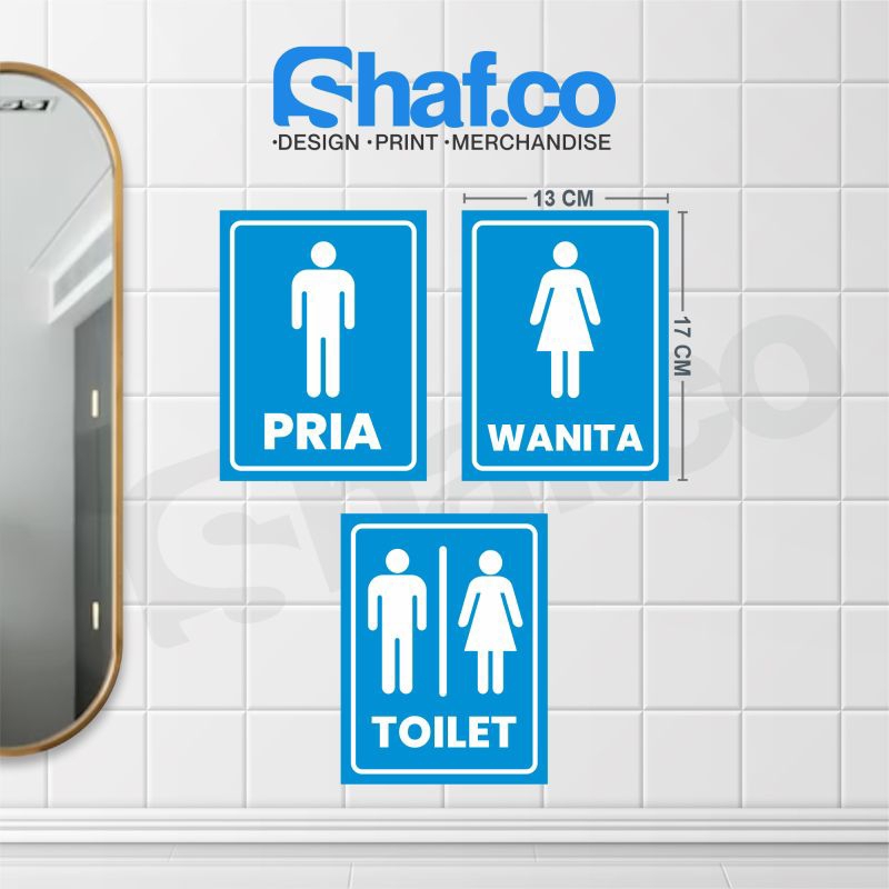 Jual STIKER TOILET PRIA WANITA POTRAIT KEREN | Shopee Indonesia