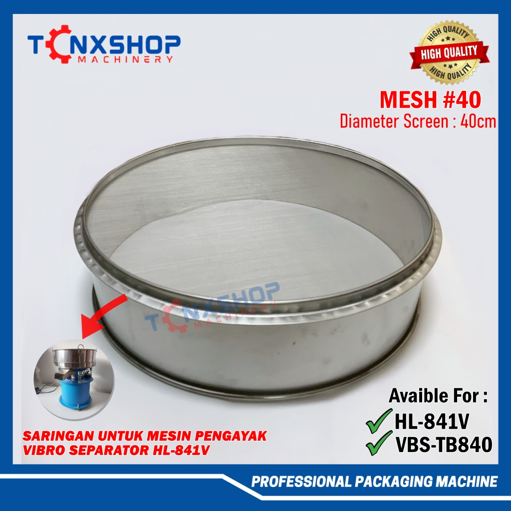 Jual Saringan Mesh 40 Untuk Mesin Pengayak Tepung Vibro Separator HL ...