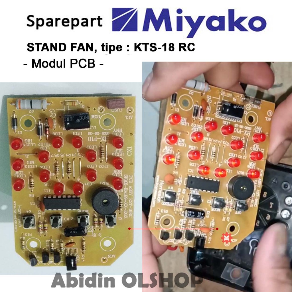 Jual Spare part kipas angin MIYAKO tipe 3 in 1 KST-18 RC - Modul PCB ...