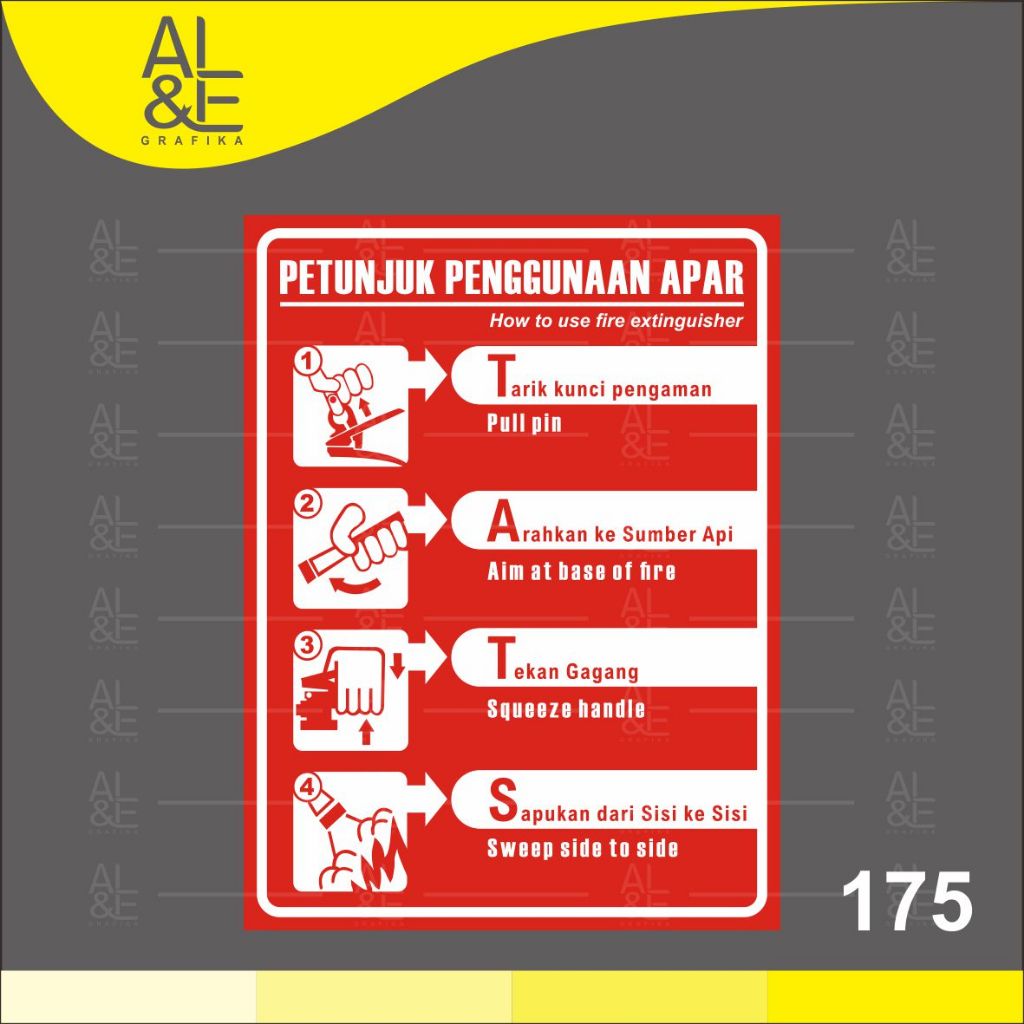 Jual 175 - STIKER PETUNJUK PENGGUNAAN APAR - VINYL STIKER RITRAMA ...