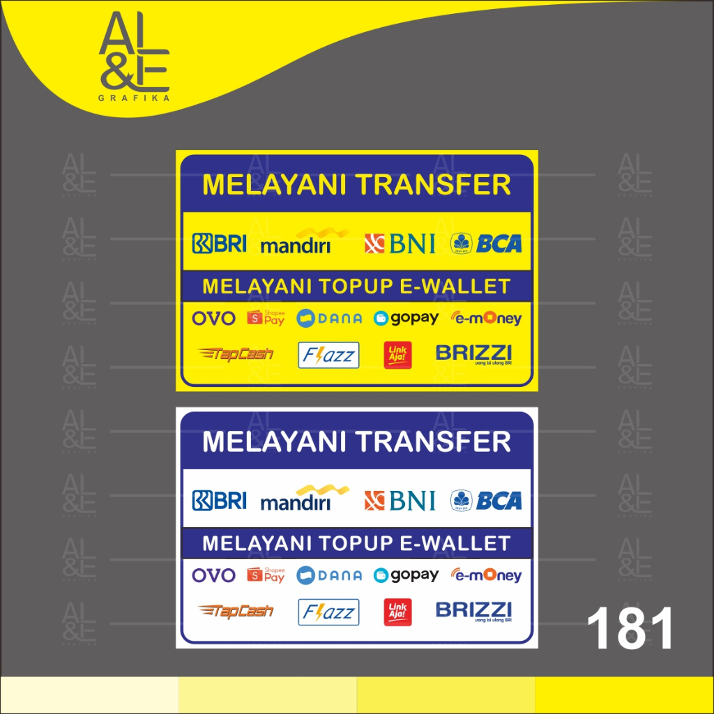 Jual 181 - STIKER MELAYANI TRANSFER DAN TOPUP E-WALLET - VINYL STIKER ...