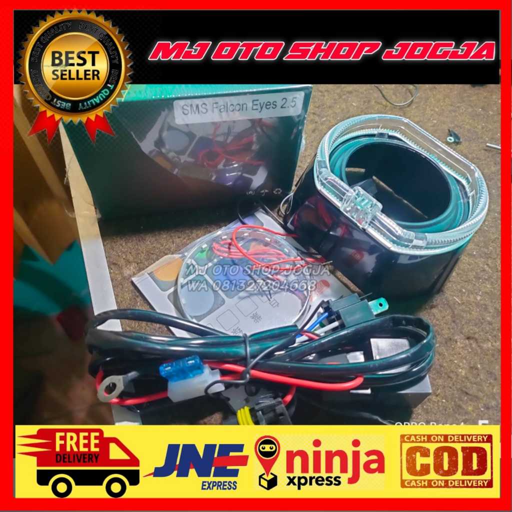 Jual Paketan 1 biled SMS falcon 2.5" + SHROUD BMW +Demon eyes 360 kabel ...