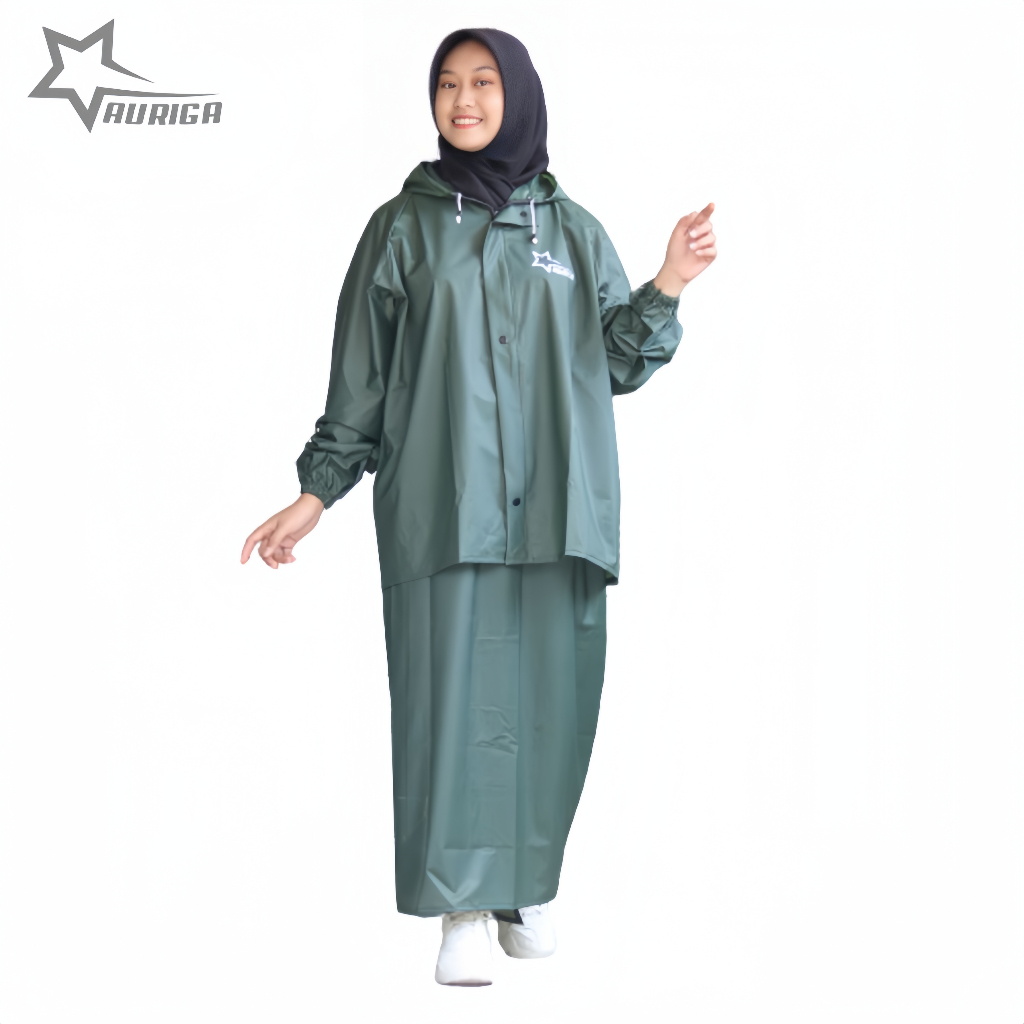 Jual Jas Hujan Wanita Rok Mantel Hujan Setelan Baju dan Rok Wanita ...