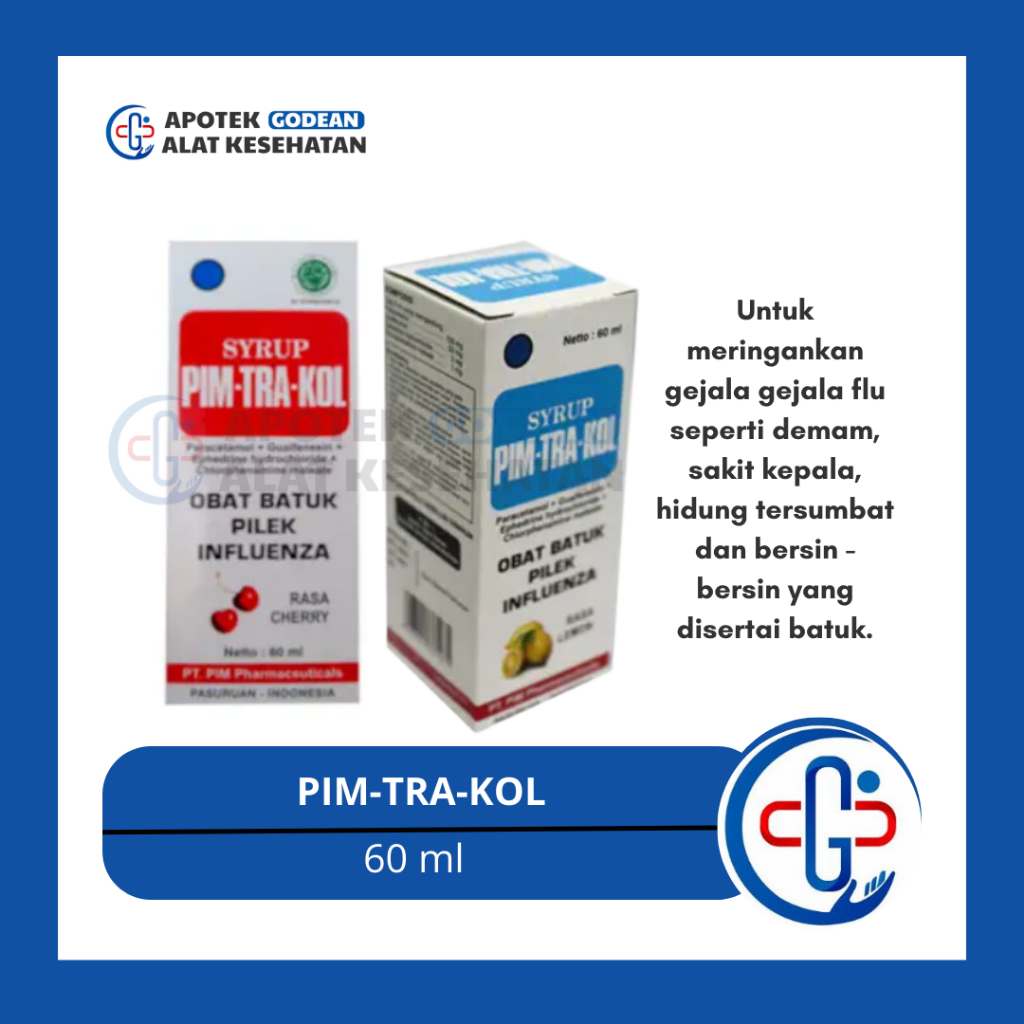 Jual Pimtrakol SIRUP Obat Batuk Pilek Anak Syrup Botol Cair 60 ml Flu ...