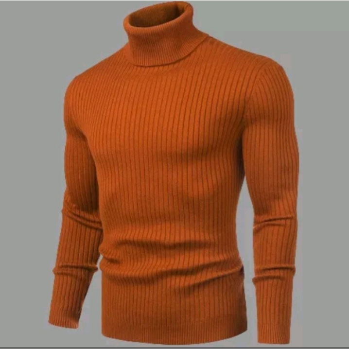 Jual SWEATER KERAH TINGGI PRIA DEWASA / TURTLE NECK PRIA JUMBO /TURTLE ...
