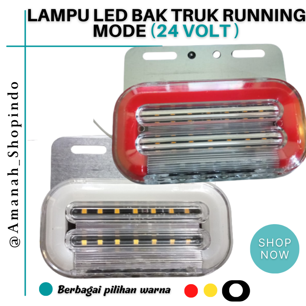 Jual Lampu bak truk LED 24V led Samping truk 24V sorot bawah oval | Shopee Indonesia