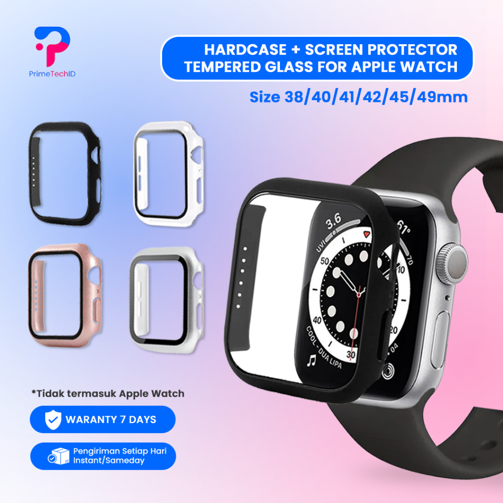 Jual HardCase Apple Watch + Screen Protector Tempered Glass For Apple ...