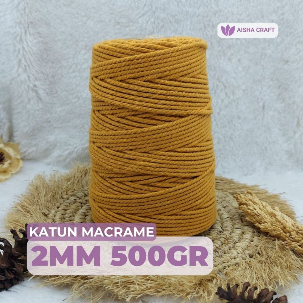 Jual Tali Katun Macrame Warna 2MM 500GR 3PLY | Shopee Indonesia