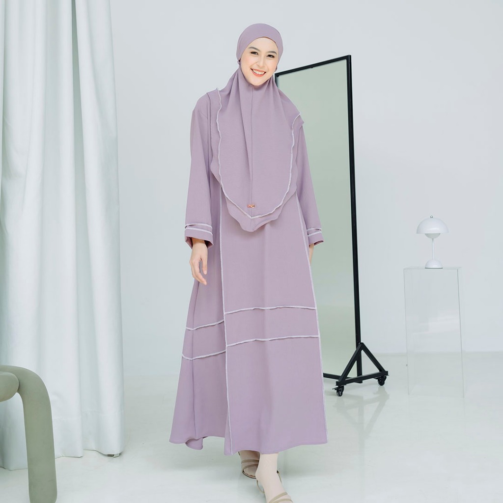 Jual Lozy Hijab - Khansa Abaya Set (Gamis Umroh Haji Abaya Set Kerudung) | Shopee Indonesia
