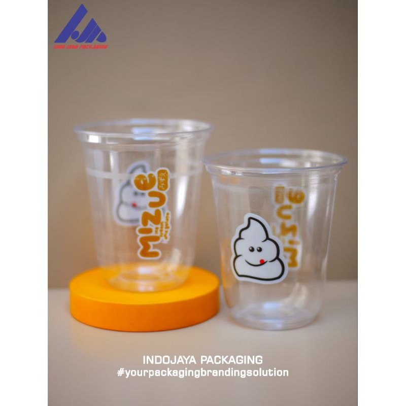 Jual Cup 12oz flat/14oz oval PET STARINDO qtty @20.000 pcs (printing 4 ...