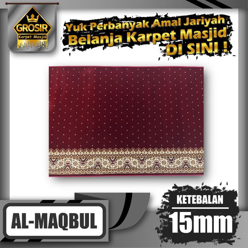 Jual Karpet Masjid Al Maqbul Tebal 15mm Meteran / Karpet Sajadah / Karpet Mushola | Shopee Indonesia