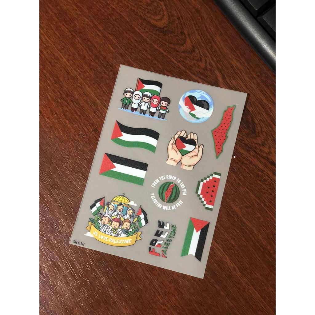 Jual Stiker Bendera Palestina Sticker Free Palestine Stiker Pipi ...