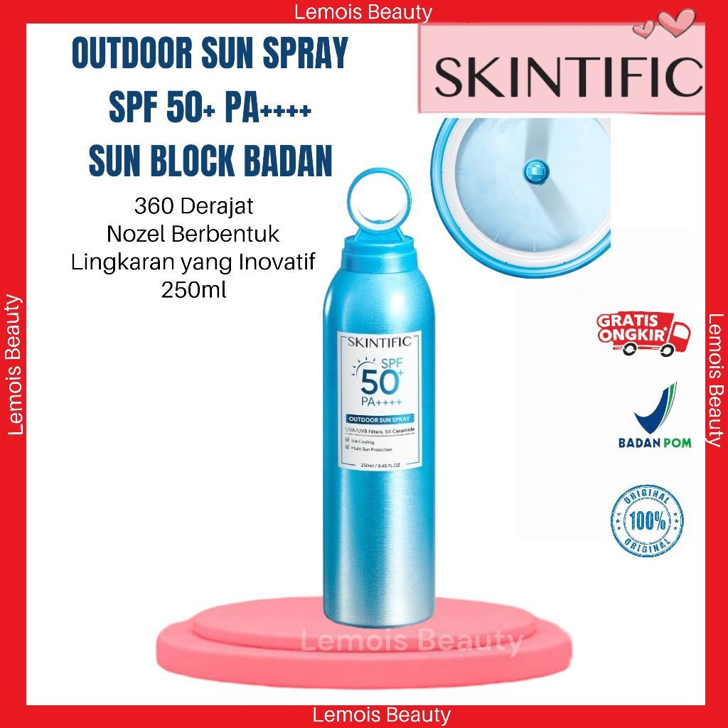 Jual LemoisBeauty- SKINTIFIC Outdoor Sunscreen Spray SPF 50+ PA ...