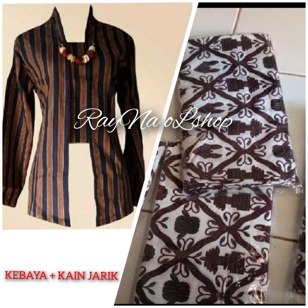 Jual SETELAN BAJU KEBAYA LURIK + KAIN JARIK BATIK | BUNDLING PAKAIAN TENUN MODERN PEREMPUAN ...