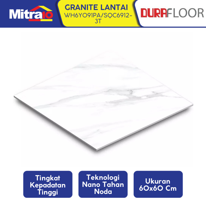Jual Durafloor Granite Lantai WH6Y091PA/SQC6912-3T 60x60 Cm Putih ...