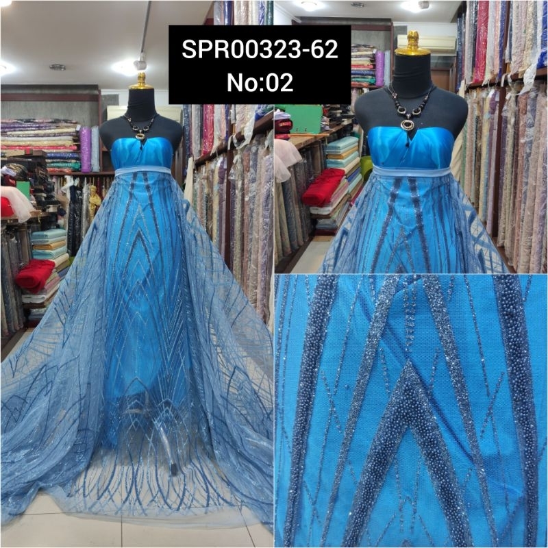 Jual Kain Tile Sugar Candy Garis SPR00323-62 Ice Blue | Shopee Indonesia