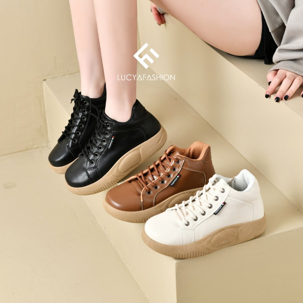 Jual 21167 Sepatu Boots Wanita Terbaru Sepatu Tali Fashion Sneakers ...