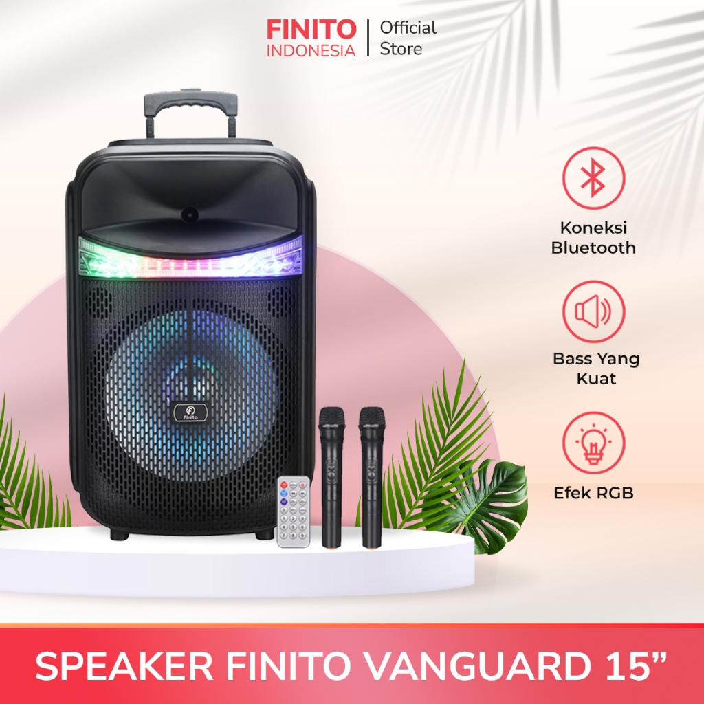 Jual New Speaker Portable Finito 15 INC Tabung Suara Menggelegar Free 2 ...