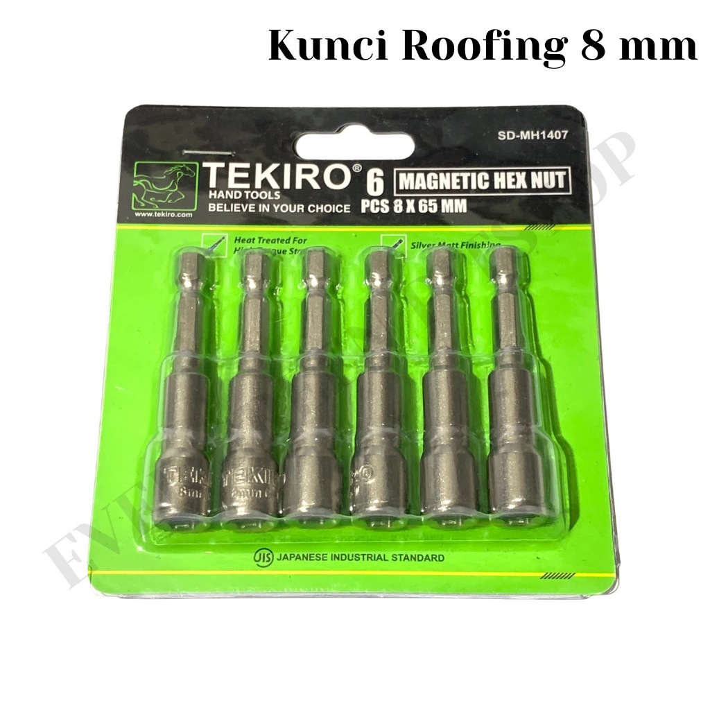 Jual TEKIRO Mata Kunci Roofing 8 mm SATUAN Hex Nut Rofing Magnet Mata Bor Kunci Sok Rufing 8mm ...