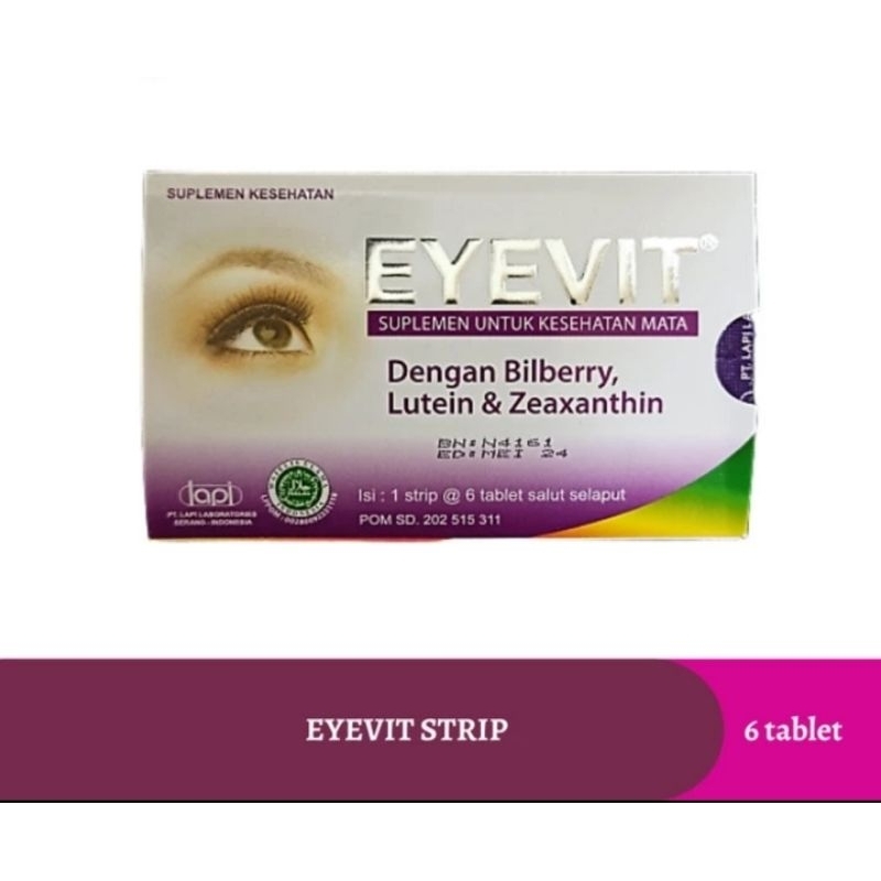 Jual EYEVIT Tablet Vitamin Mata - Strip 6 tablet | Shopee Indonesia