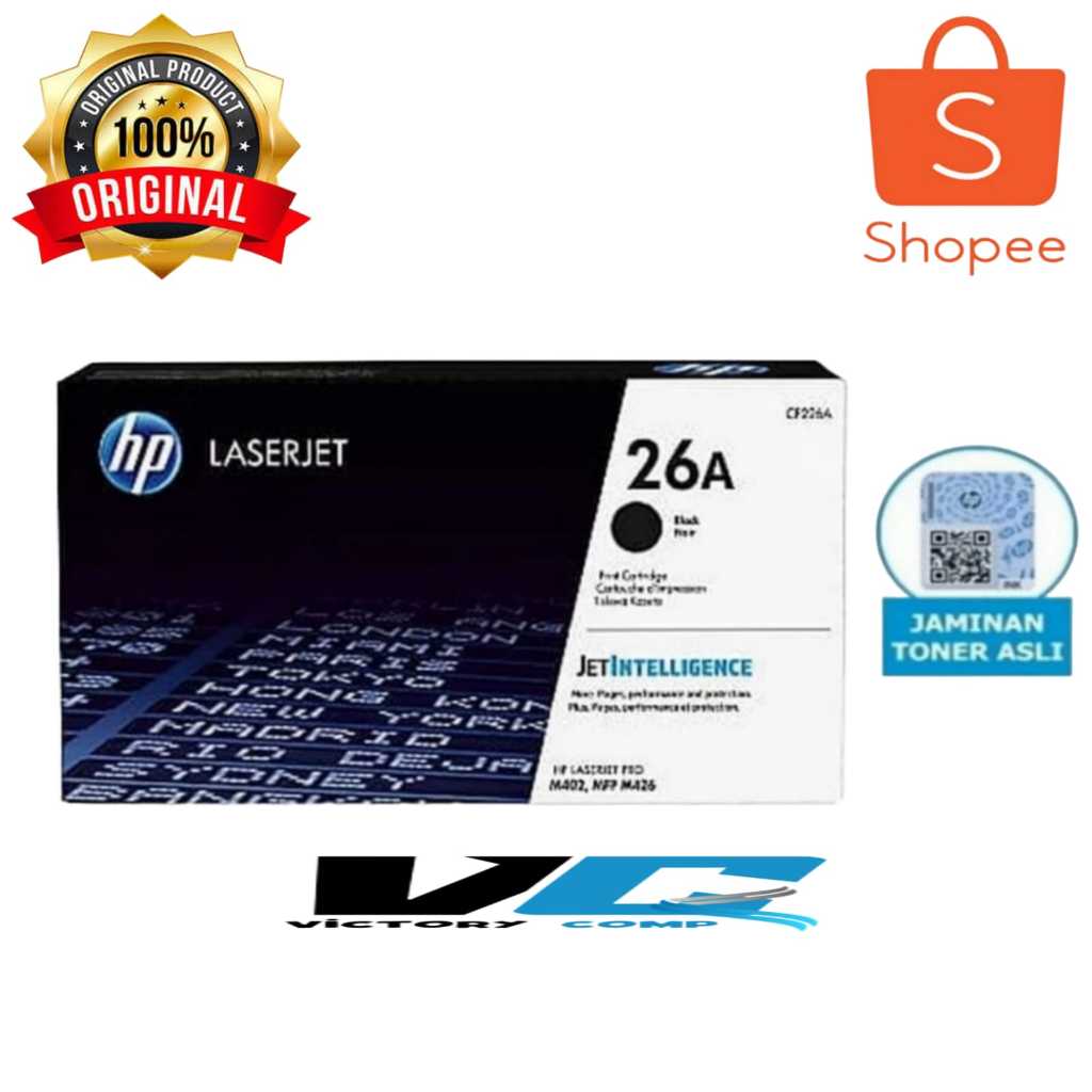 Jual Toner HP Laserjet 26A Black Original (CF226A) - Original Catridge ...