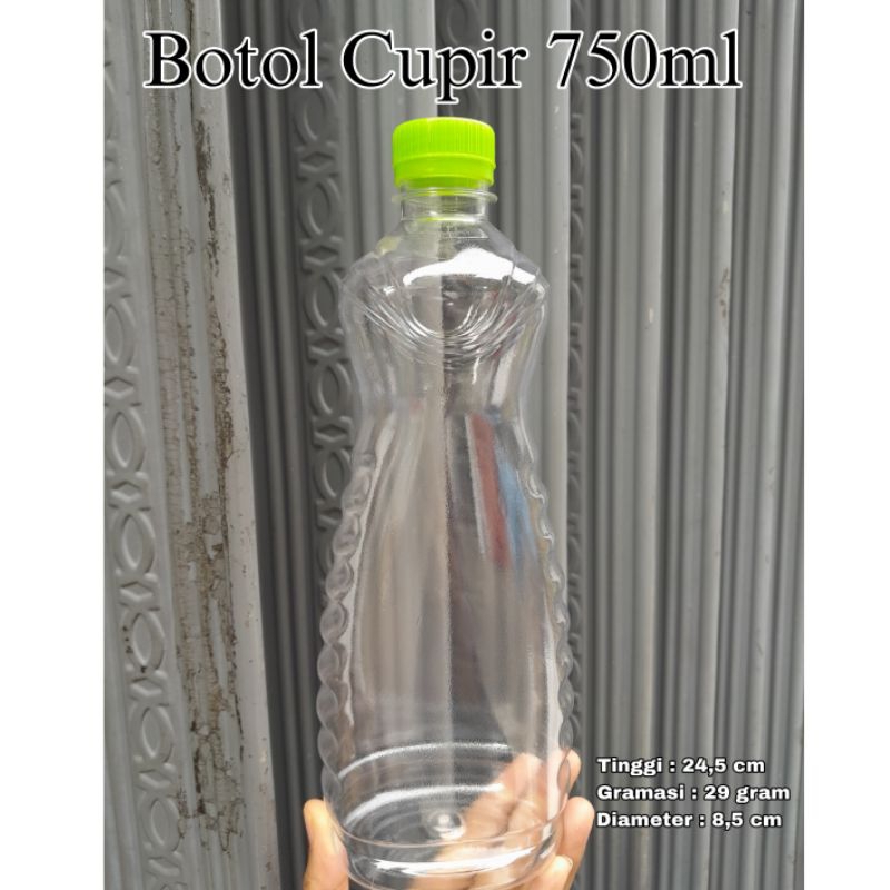 Jual Botol Plastik Cupir 750ml Long Neck/ Botol Sunlight Kosong/ Botol ...