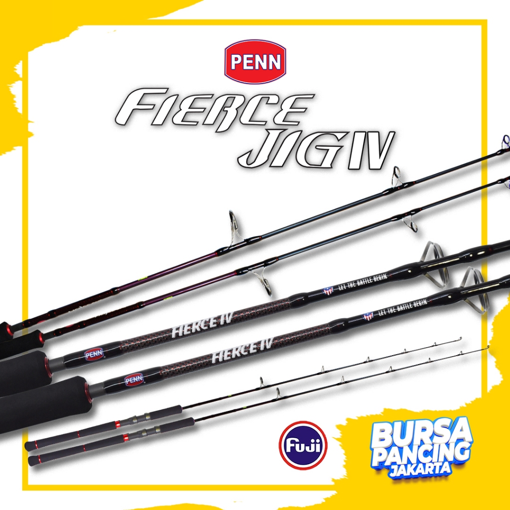 Jual Penn Joran Pancing Fierce IV JIG Spinning Carbon 174cm - 189cm ...