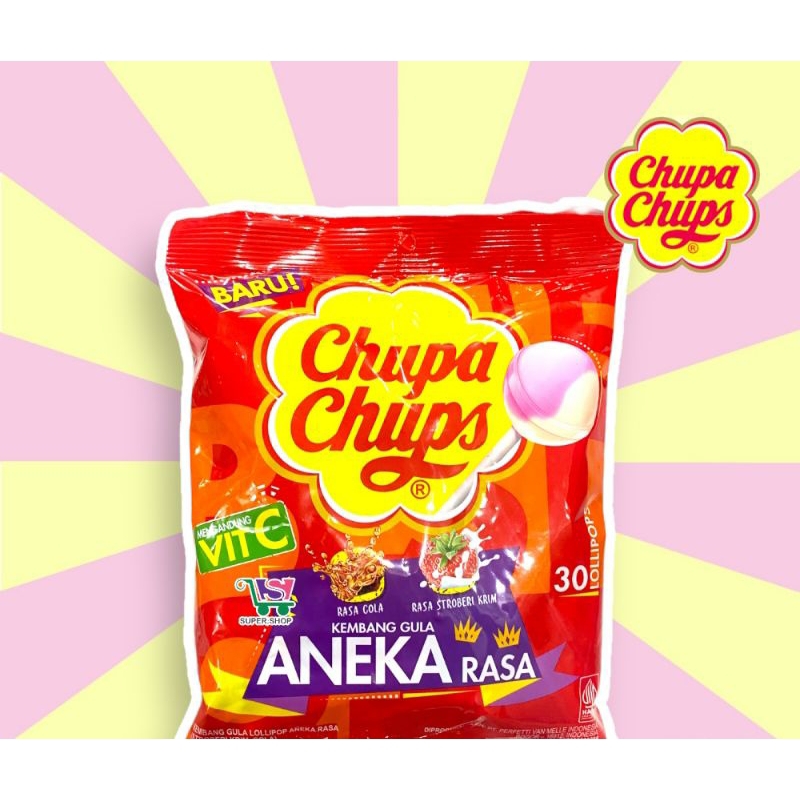 Jual PERMEN CHUPA CHUPS LOLLIPOPS ISI 30 ANEKA RASA TOPLES & PACKS ...