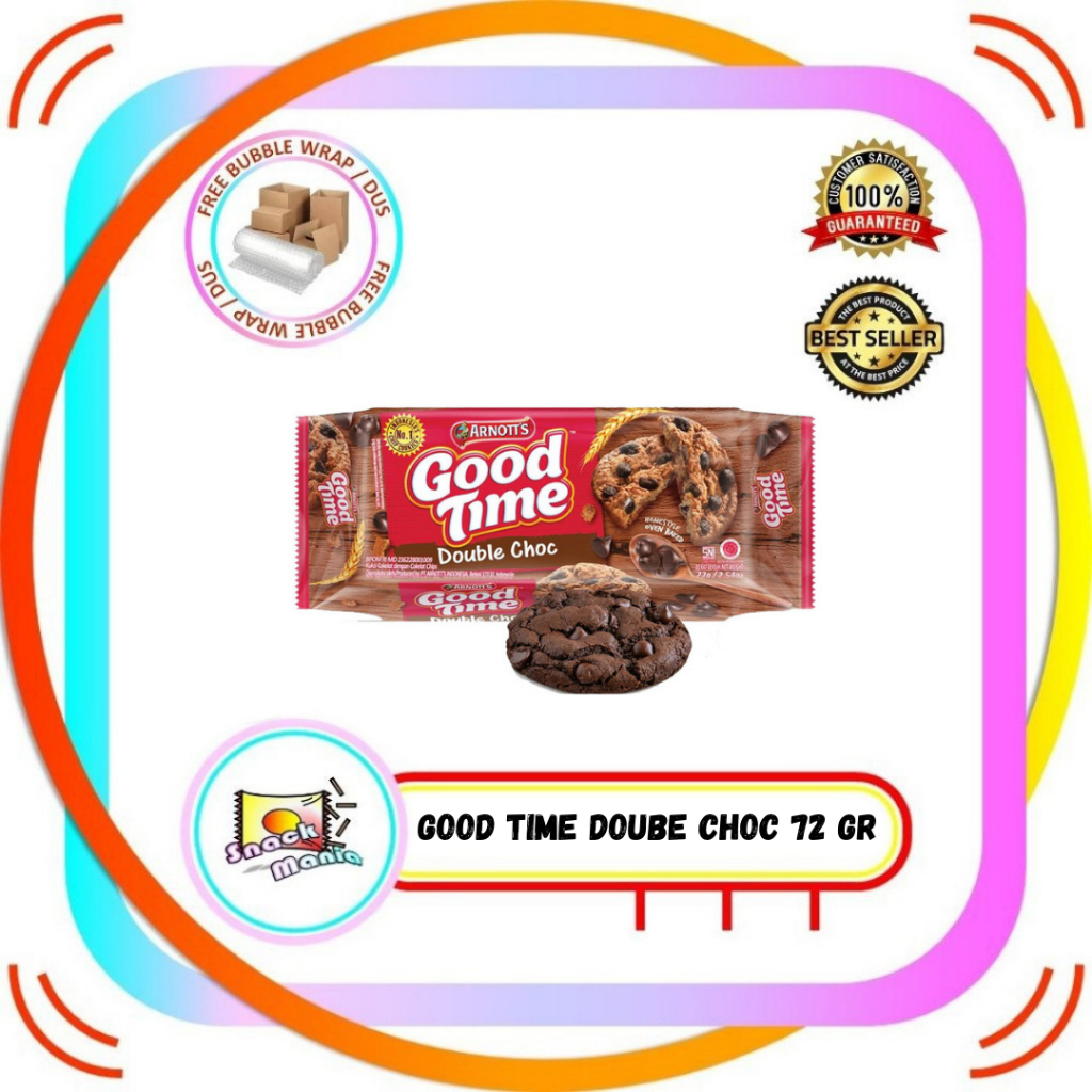 Jual Good Time DOUBLE CHOC Chocochips Cookies 72 gr Biskuit Coklat ...