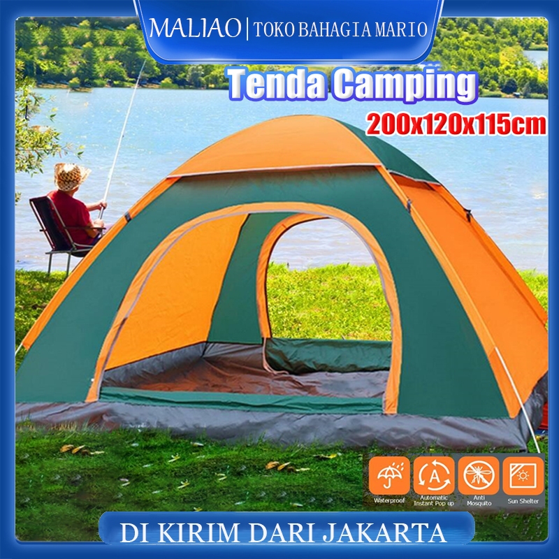 Jual Tenda Camping Otomatis Kapasitas 1-3 Orang Outdoor / Tenda Camping ...
