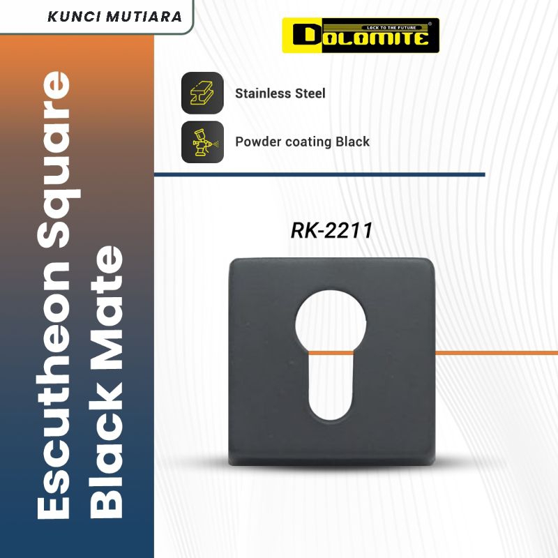 Jual Penutup Lubang Kunci Pintu/Ring Kunci Model Kotak Hitam Matte ...