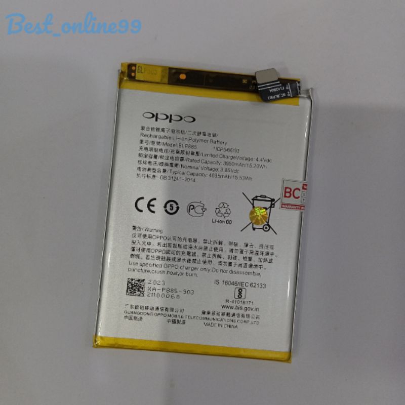 Jual BATERAI OPPO A76 BLP-885 ORI 100% REAL | Shopee Indonesia