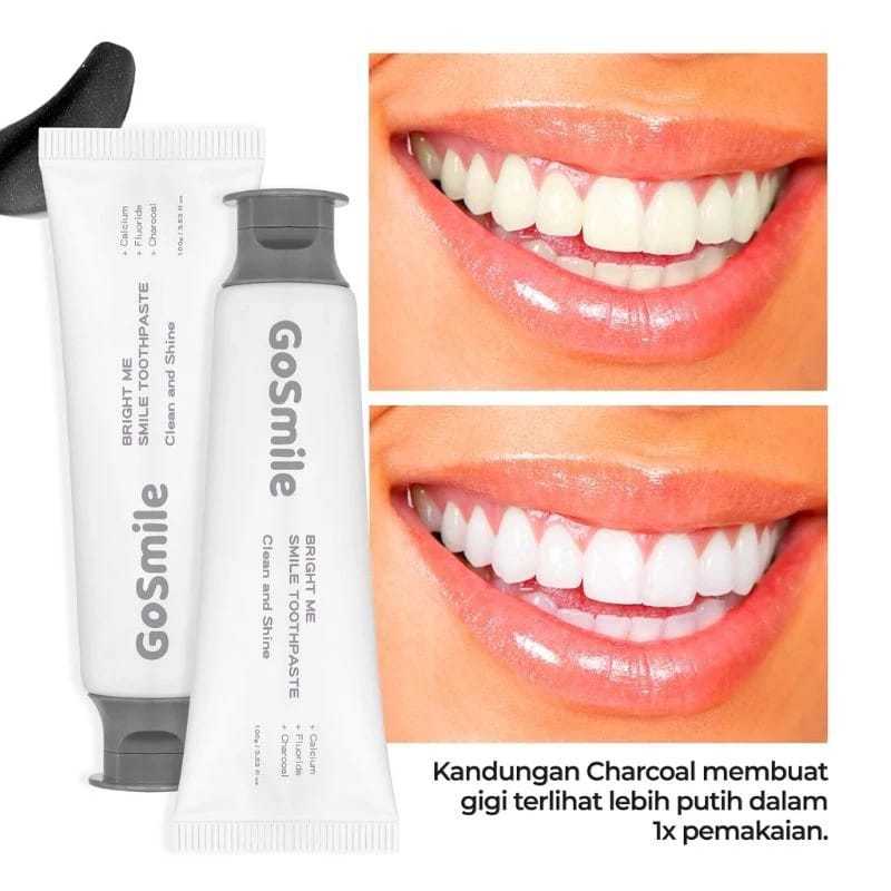 Jual Go Smile Bright Me Smile Charcoal Toothpaste / Pasta Gigi Charcoal ...