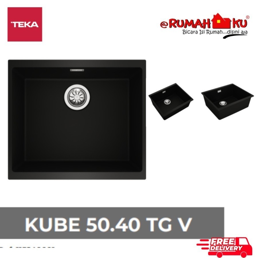 Jual KITCHEN SINK TEKA KUBE 50 40 TG BLACK MATT UNDERMOUNT BAK CUCI PIRING - SINK ONLY | Shopee ...