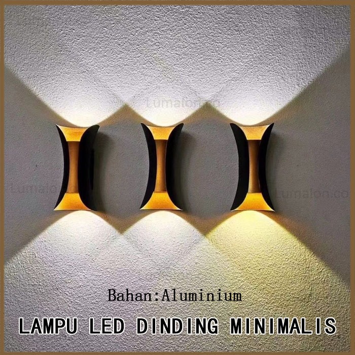 Jual Aluminium Hias Lampu Dinding Gold Modern Outdoor Kamar Tidur Ruang ...