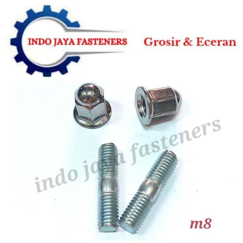 Jual Baut Tanam Knalpot 12 & Mur Topi 12/Baut Tanam Knalpot 8M + Mur 8M ...