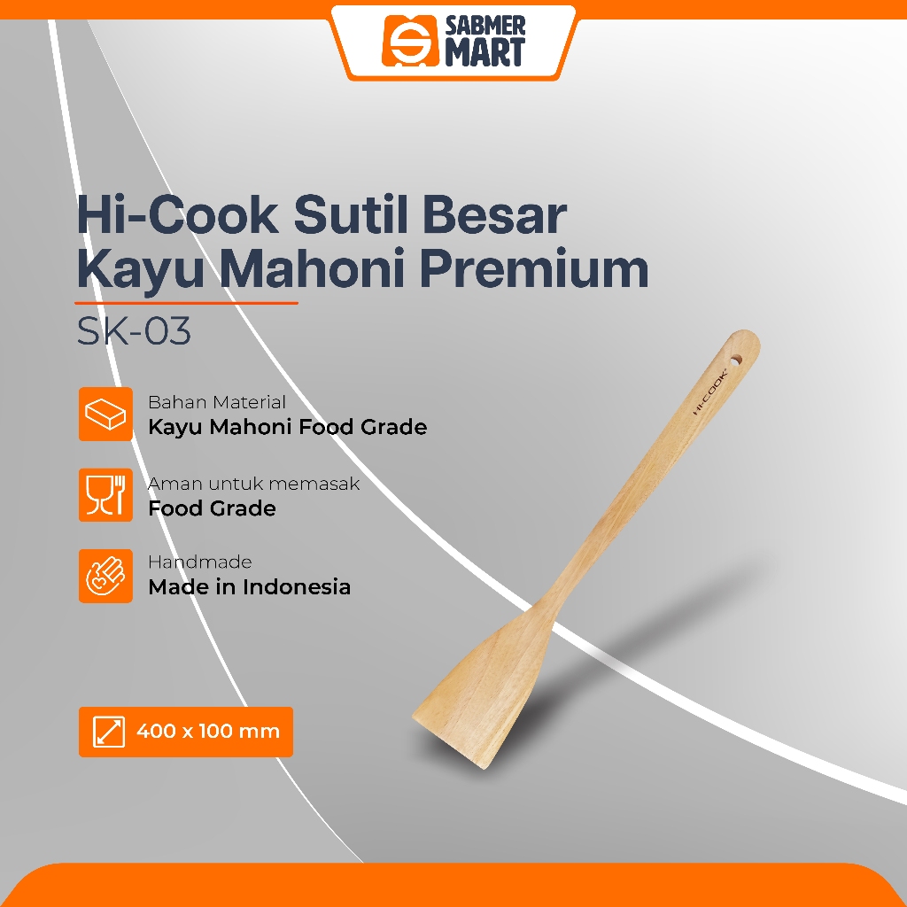 Jual Sutil Kayu Besar / Alat Masak Kayu Mahoni Premium Hi-Cook SK-03 ...