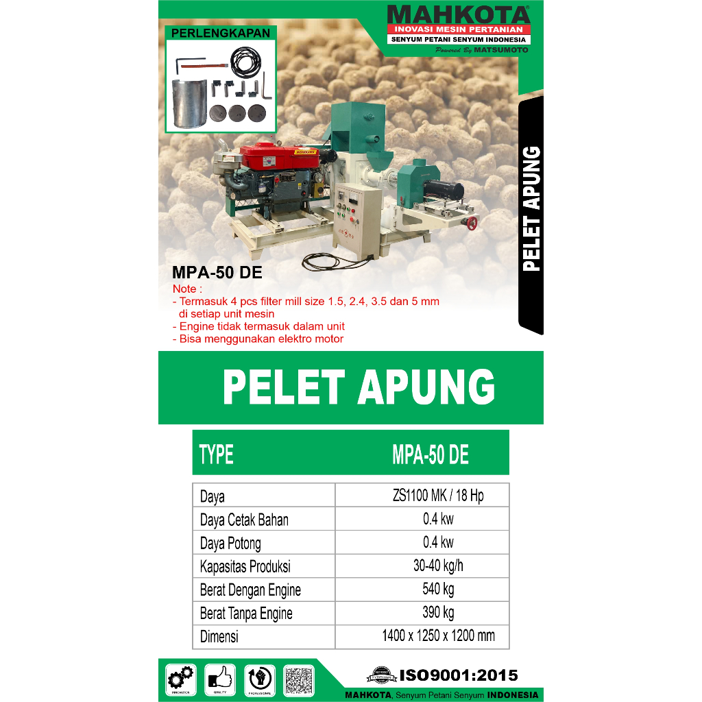 Jual MAHKOTA MPA-50 DE MESIN PELET APUNG / PAKAN IKAN ORIGINAL | Shopee ...
