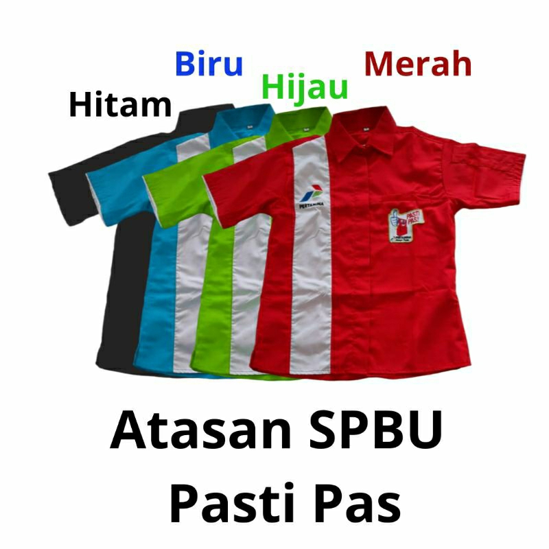 Jual BAJU Seragam SPBU Pasti Pas ATASAN Pertamina, Kemeja Pria dan ...