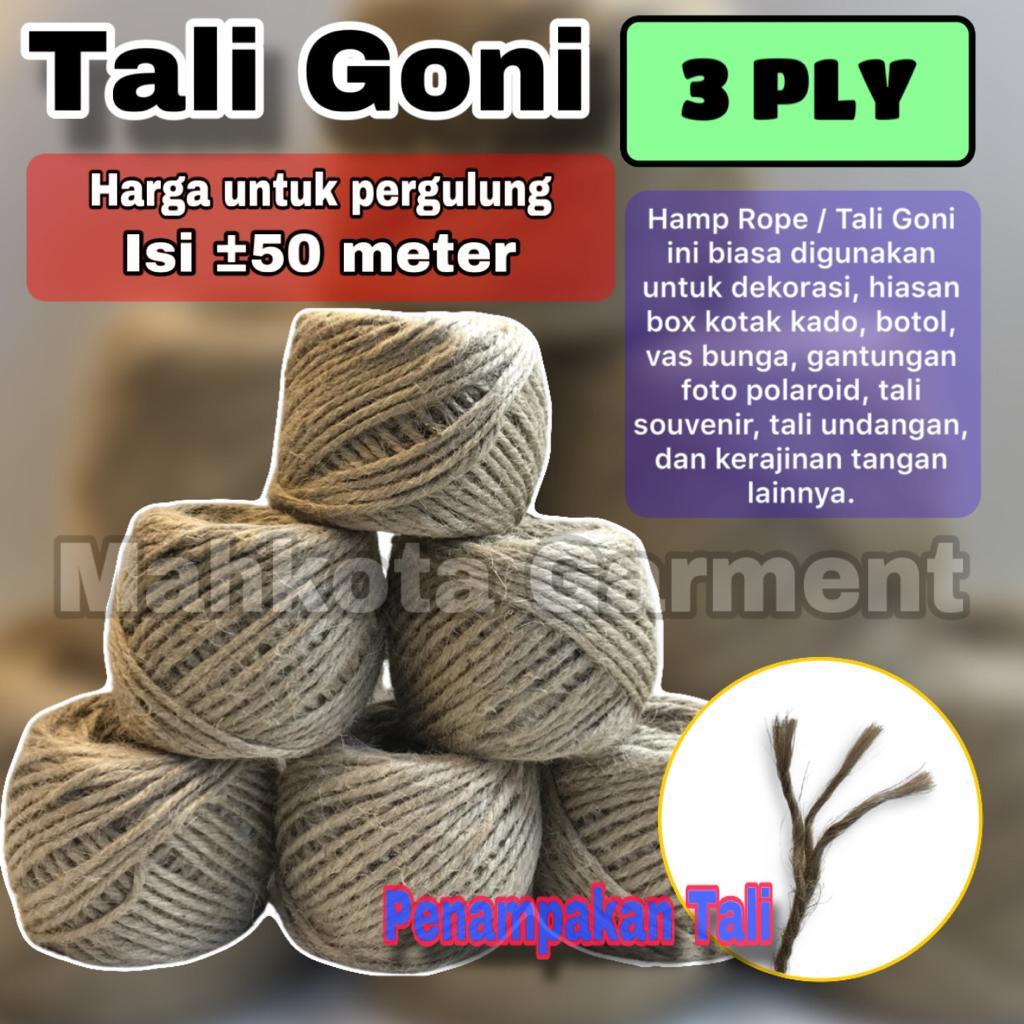 Jual Tali Goni Rami Vintage 3 ply | Benang Karung | Hemp Rope 3ply ...