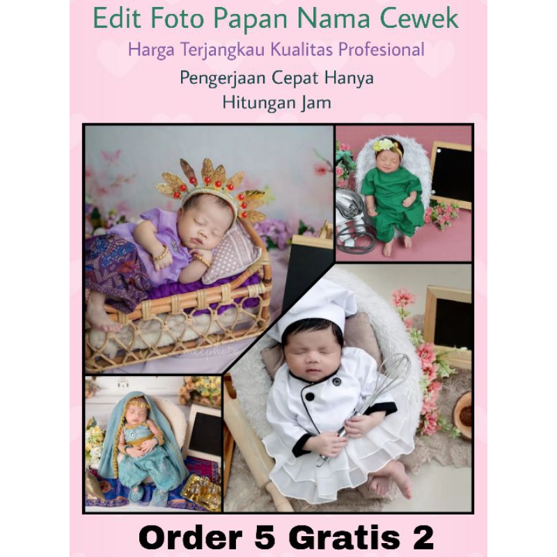 Jual JASA EDIT FOTO BAYI CEWEK PAPAN NAMA SOFT FILE | Shopee Indonesia