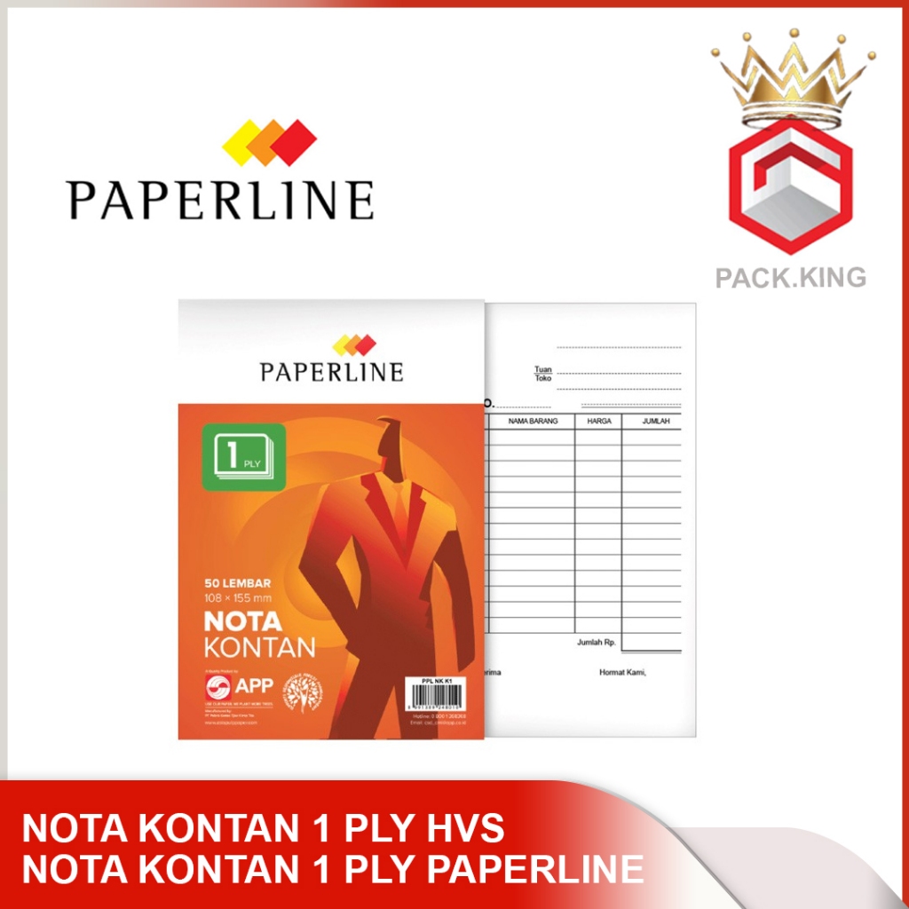 Jual BUKU NOTA KONTAN 1 PLY KECIL HVS UKURAN 108MMX155MM / BUKU NOTA ...