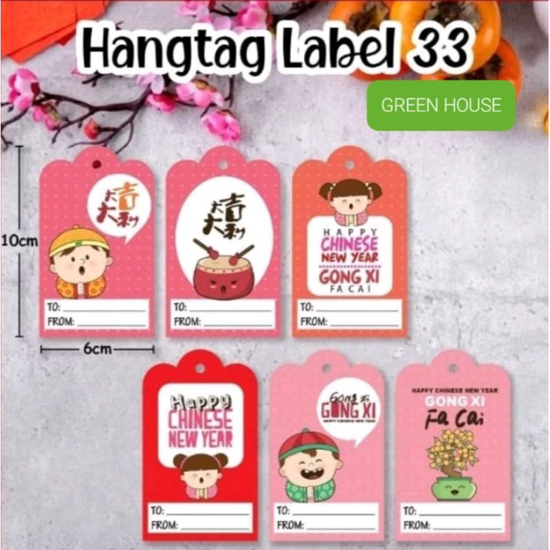 Jual HANGTAG IMLEK CNY LABEL 33 Hang Tag Kartu ucapan chinese new year | Shopee Indonesia