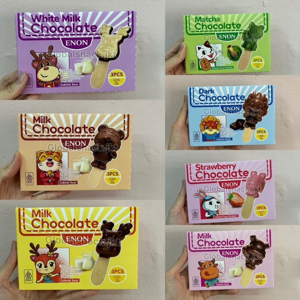 Jual ENON STRAWBERRY CHOCOLATE / MILK / DARK / WHITE MILK / MATCHA ...